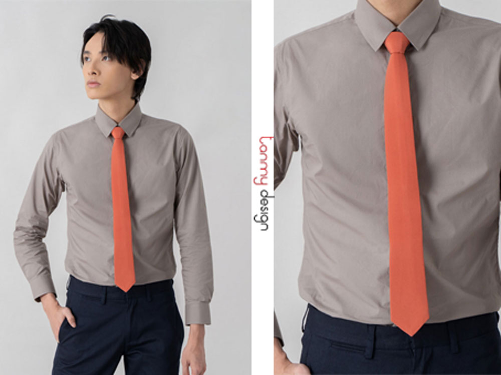 Cà Vạt SLIM TIE-MULBERRY SILK-UMBER